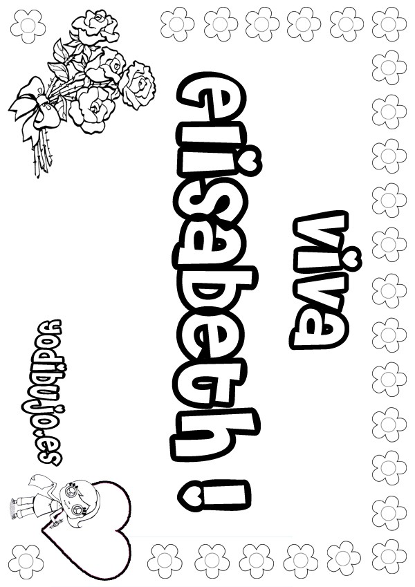 El Nombre Elizabeth En Dibujos