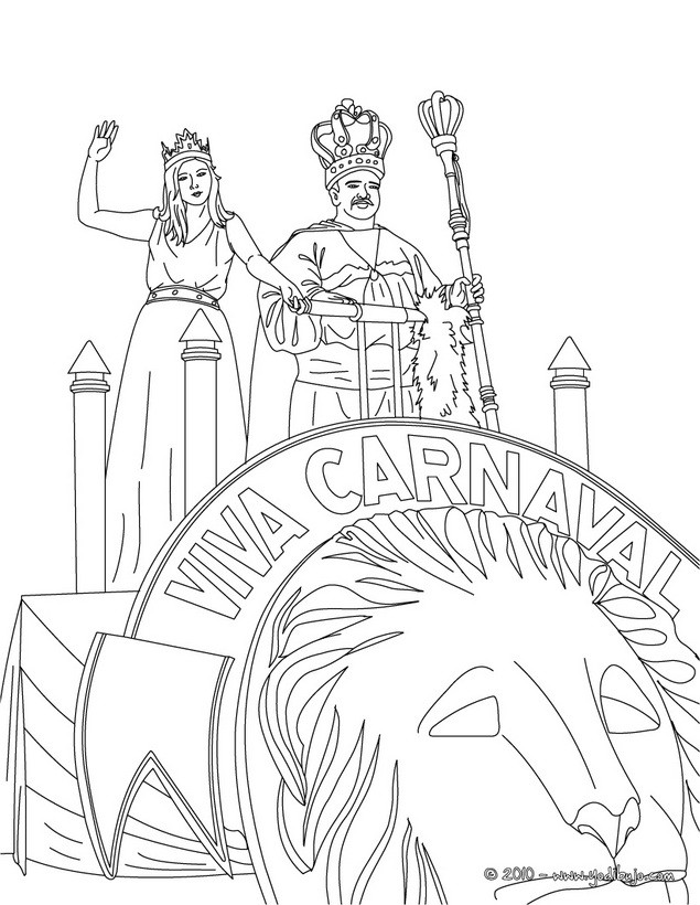 Dibujos para colorear desfile de carnaval - es.hellokids.com