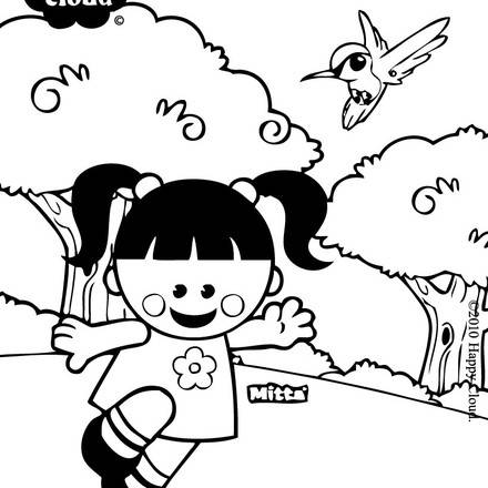 HAPPY CLOUD para colorear - 6 dibujos gratis para imprimir y pintar