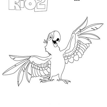Dibujos de RIO 2 para colorear - 7 laminas de para pintar e imprimir