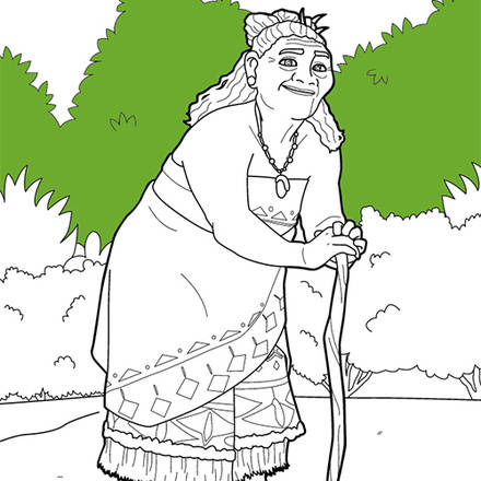 Dibujos VAIANA para colorear - 6 páginas Disney para imprimir