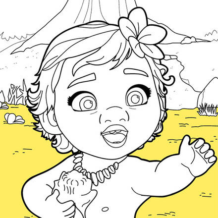 Dibujos VAIANA para colorear - 6 páginas Disney para imprimir