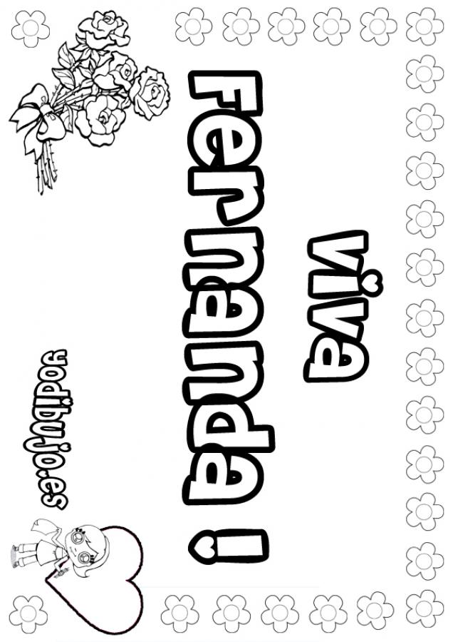 Dibujos para colorear fernanda - es.hellokids.com