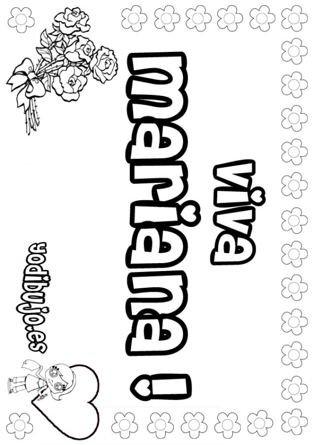 Dibujos para colorear mariana - es.hellokids.com